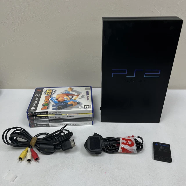 ORIGINAL PHAT FAT Sony Playstation 2 Ps2 Console & 4 Games Bundle £39. ...