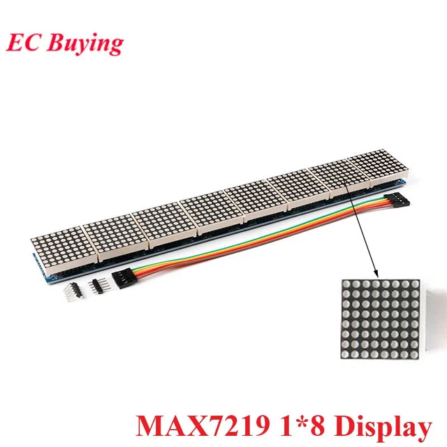 MAX7219 8X8 DOT Matrix LED Display Module with Cable Arduino $12.64 ...
