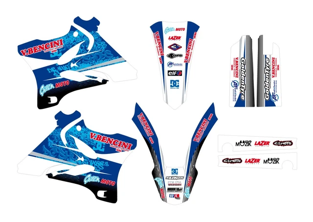 YAMAHA STICKERS GRAPHIQUES Gazza 2 4 Temps YZ YZF Wr Wrf Divers Années ...
