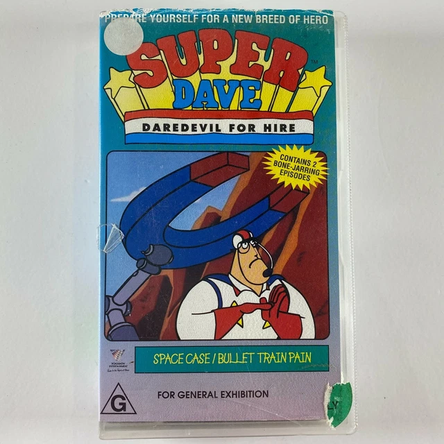 SUPER DAVE DAREDEVIL for hire VHS RARE 90’S Cartoon Video £6.31 ...