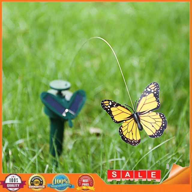 SOLAR POWERED ARTIFICIAL Flying Butterfly Hummingbird Lawn Stake Garden ...