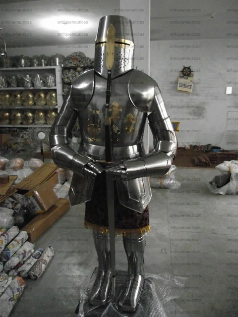 SUIT OF ARMOR Combat Suit Medieval Armour Knight Sword Full Body 15th ...