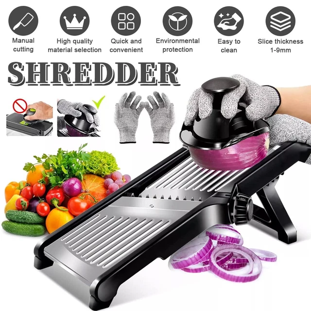 PROFESSIONAL ADJUSTABLE MANDOLIN Slicer Vegetable Cutter Food Fruit ...