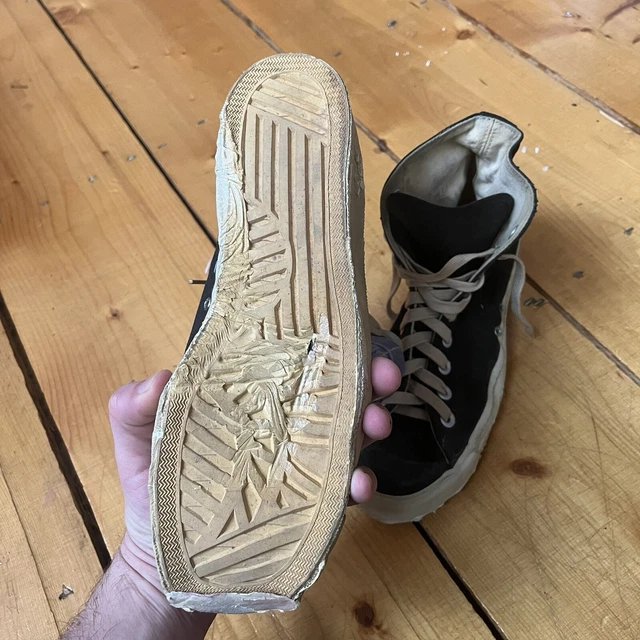 VINTAGE BLACK 1940S 50s US Pro KEDS Athletic High Top Sneakers W/ Tags ...