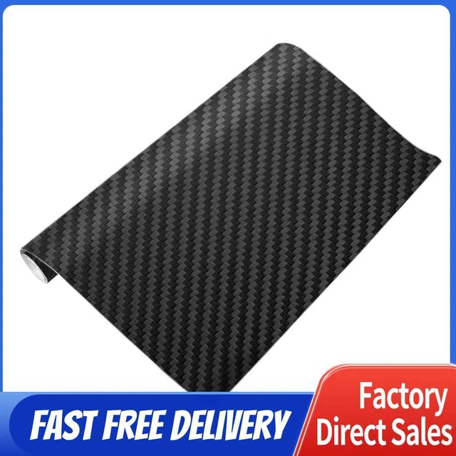 3D CARBON FIBER Vinyl Wrap Sheet Roll Film Car Sticker (Black)(127x10cm ...
