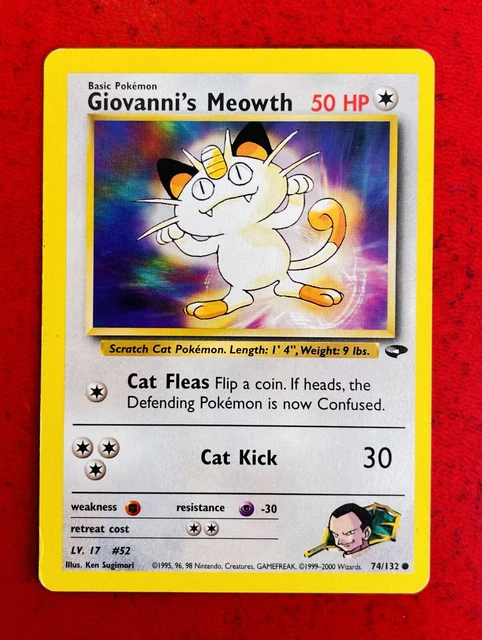 LOTTO CARTE POKEMON Giovanni’s Meowth 74/132 Bellissima EUR 3,50 ...