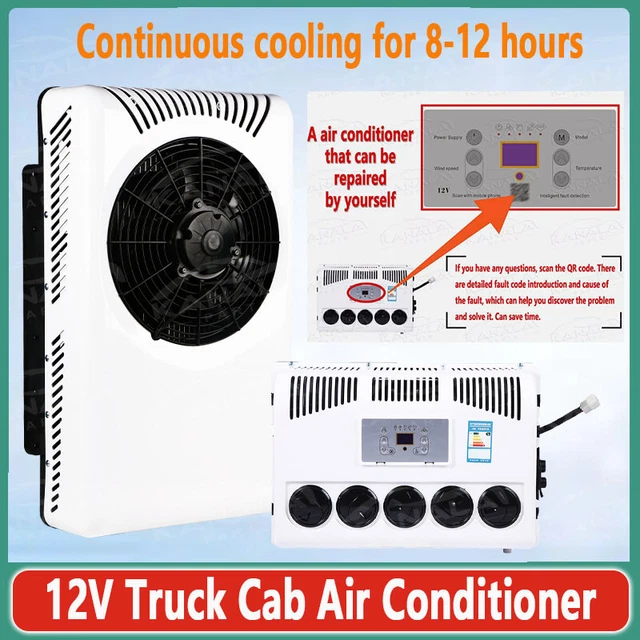 10000 BTU 12V Truck Cab Air Conditioner Split AC Fits Semi Trucks Bus ...