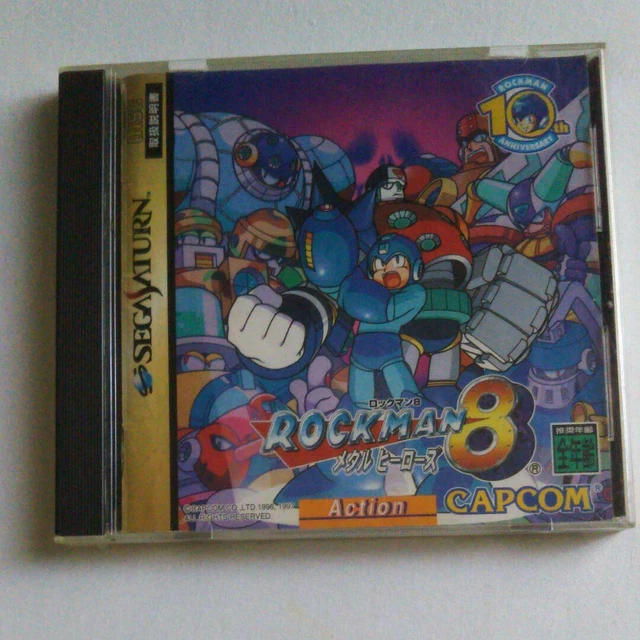 ROCKMAN 8 SEGA Saturn Metal Heroes Mega Man Manual Carry SS Japan ...