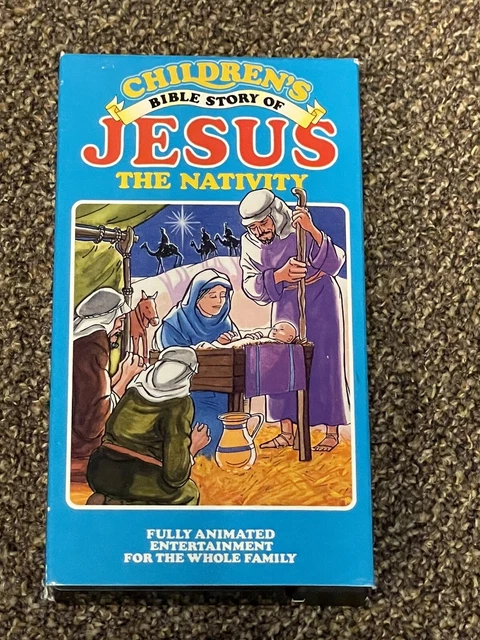 CHILDREN'S BIBLE STORY Of Jesus The Nativity VHS VCR Tape Movie Cartoon ...