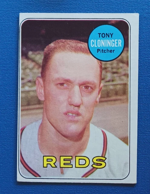 1969 TOPPS BASEBALL #492 Tony Cloninger - Cincinnati Reds (OC) (A) - EX ...