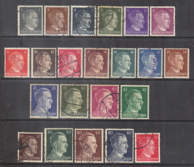 DEUTSCHES REICH 1941-4 Sets A.Hitler.Mi.781-98,A795 & 826-7. £1.90 - PicClick UK