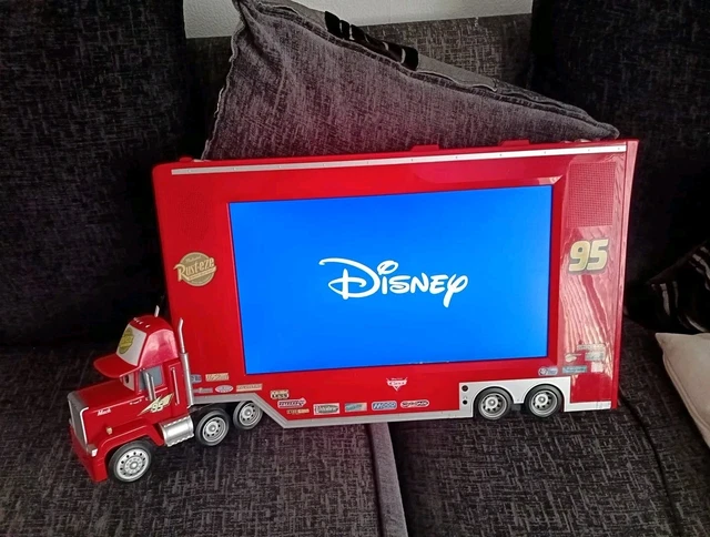 PIXAR DISNEY CARS Mack Truck TV/DVD and Lightning McQueen Remote ...