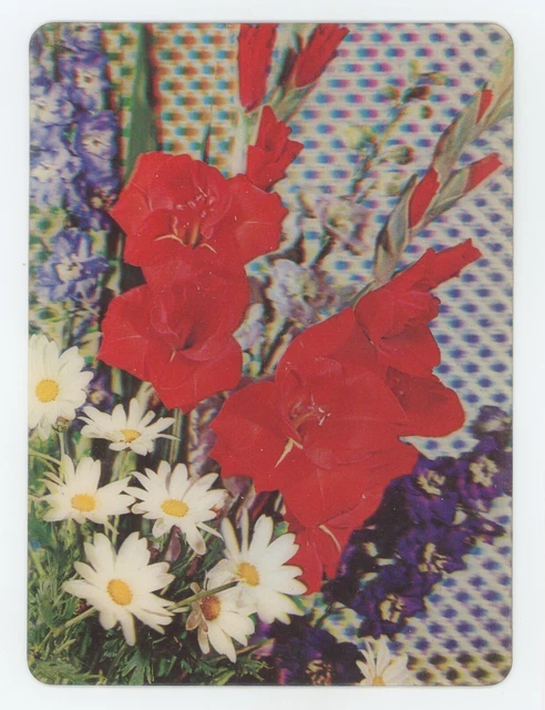 FLEURS BOUQUET DE Beauté 1960's Vari-Vue Lenticulaire 3-D Carte Postale ...