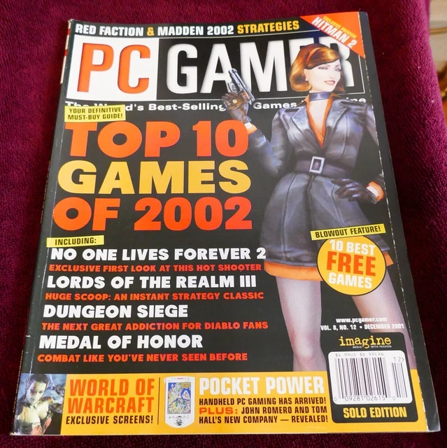 PC GAMER DECEMBER 2001-Top 10 Games 2002/WoW/Hitman 2/Red Faction ...