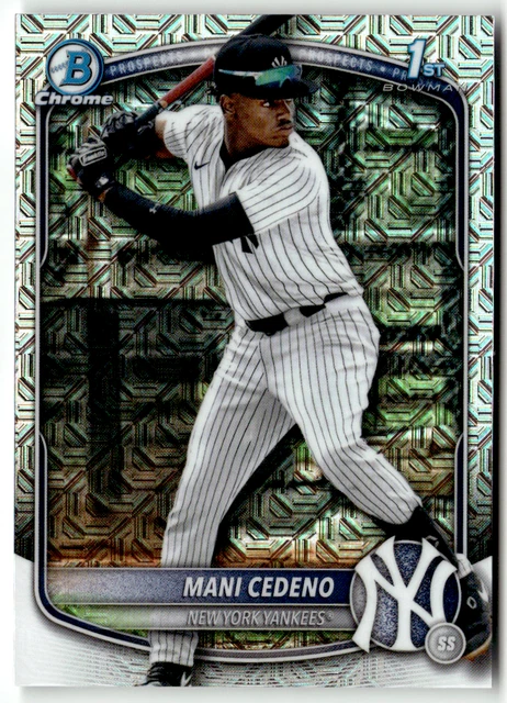 TOPPS BOWMAN CHROME MLB 2025 No. BCP-199 Mani Cedeno Mojo Refractor EUR ...