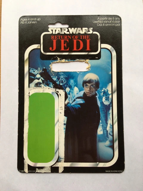 VINTAGE STAR WARS Palitoy Original 1983 Luke Skywalker Jedi Knight card ...