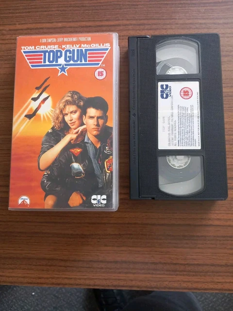TOP GUN VHS Tape Movie Vintage- 1987 Tom Cruise - Kelly McGillis UK ...