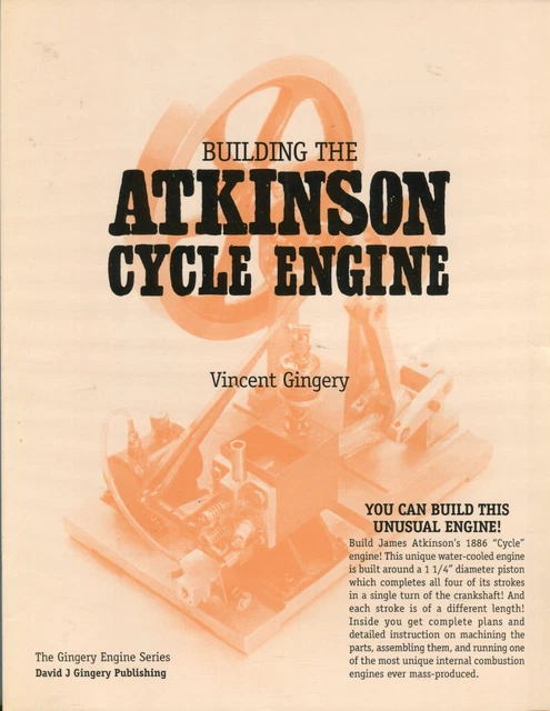 BUILDING THE ATKINSON Cycle Engine by Vincent Gingery £10.87 - PicClick UK