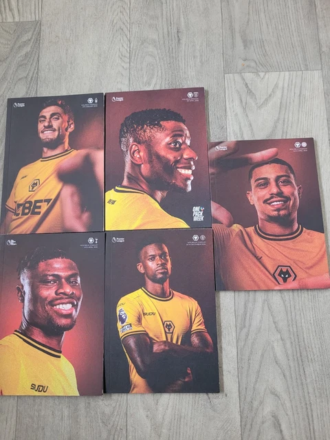 5 WOLVES FOOTBALL League Programmes 24-25 Excellent Condition £9.04 ...