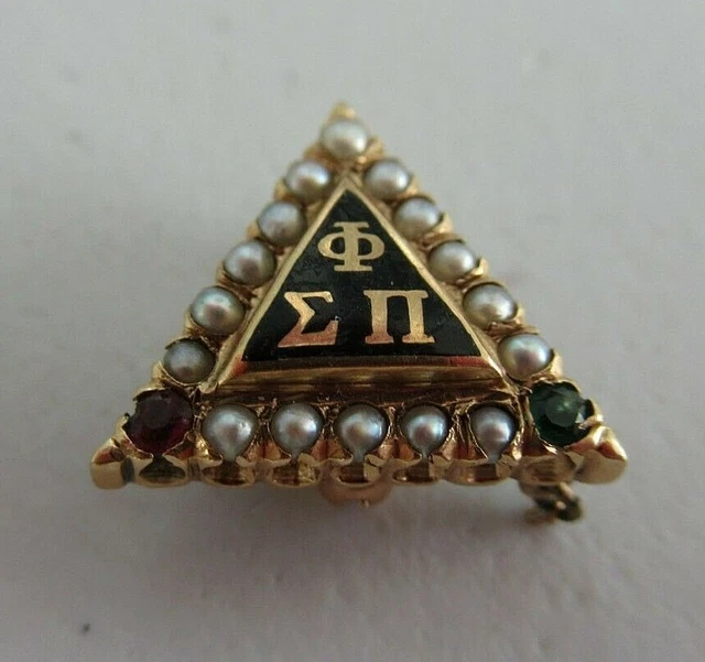 USA FRATERNITY PIN Phi Sigma Pi. Made In Gold 14K. Marked. 1800'S. 1783 ...