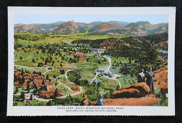 C1920 UNION PACIFIC Railroad Estes Park Rocheux Mountain National Carte ...
