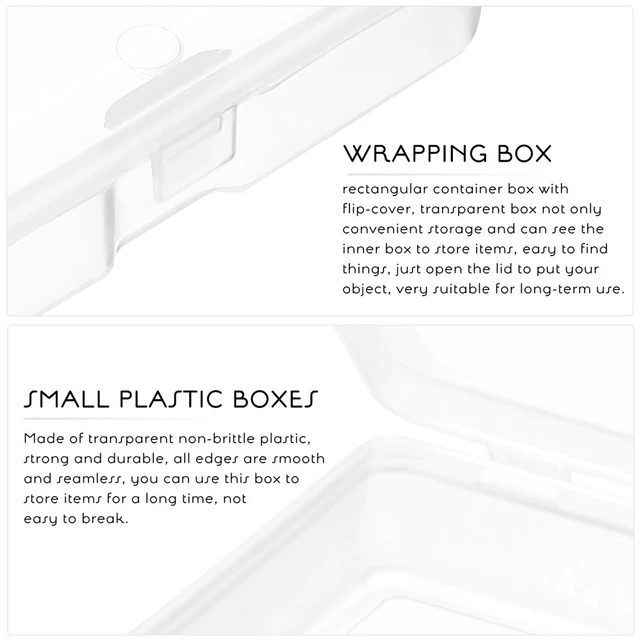 24 PCS STORAGE Containers Bead Boxes Clear Plastic Bins Mini Case $23. ...