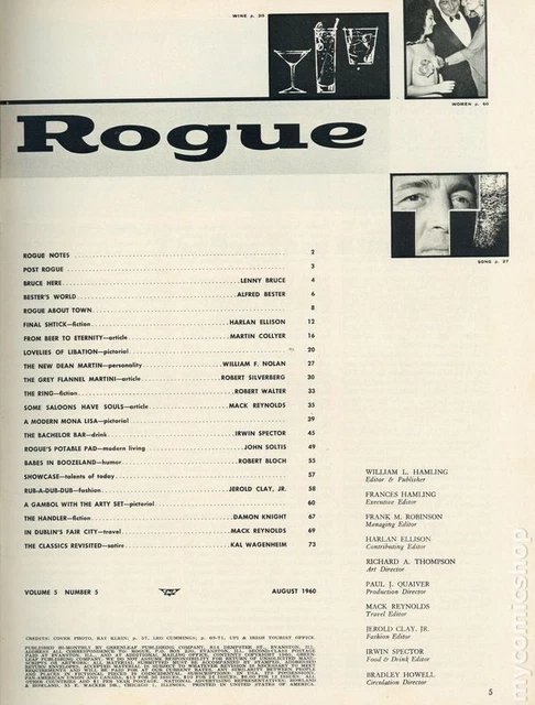 ROGUE FOR MEN/DESIGNED for Men Magazine 1st Series Vol. 5 #5 VG 1960 £15.40 - PicClick UK