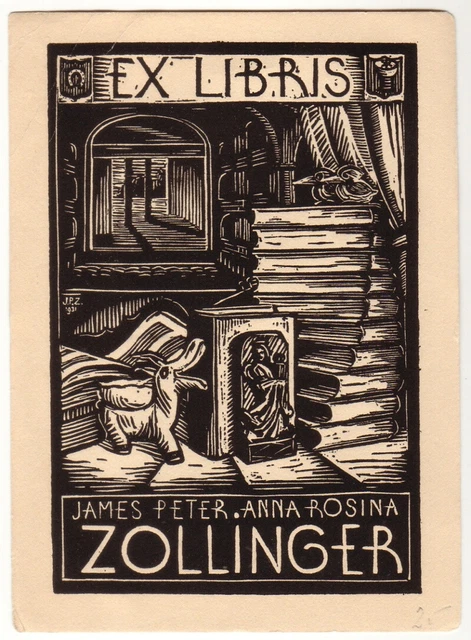 JAMES PETER ZOLLINGER: Exlibris für James Peter und Anna Rosina ...