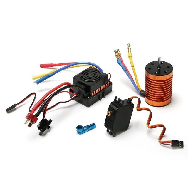 3650 BRUSHLESS MOTOR and Metal Controller ESC 60A for RC Car Models £86 ...