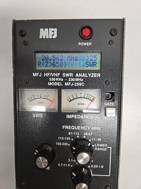 MFJ MFJ-259C HF/VHF 530KHz-230MHz SWR Antenna Analyzer***TESTED AND ...