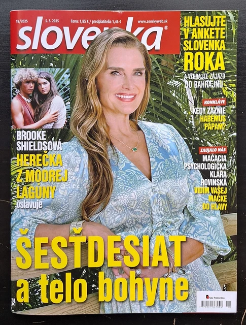 BROOKE SHIELDS COVER & ARTICLE, No. 18/2025, SLOVAK MAGAZINE SLOVENKA £ ...