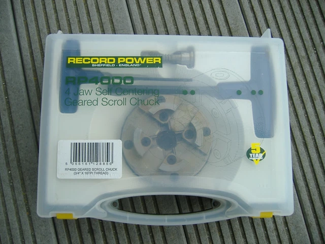 RECORD POWER RP4000 Geared Scroll Chuck - Brand New £72.00 - PicClick UK