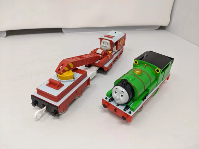 THOMAS & FRIENDS Trackmaster Percy & Rocky Motorized TOMY Plarail Train ...