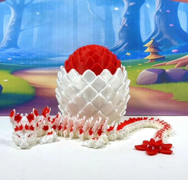 Sheer Lingerie 12-Inch Articulated Cherry Blossom Dragon With Egg - 3D ...