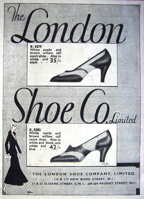 'LONDON SHOE CO.' Ladies Footwear Art Deco Advert: Original Small 1932 ...