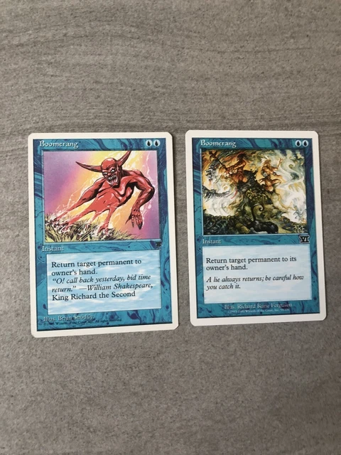 CARTE MTG MAGIC The Gathering bleu boomerang instantané. Ensemble mixte ...