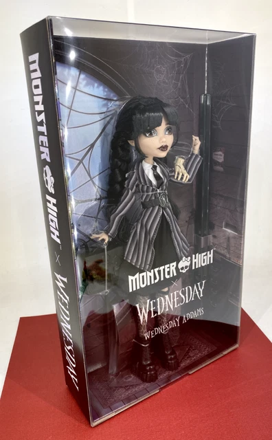 MONSTER HIGH X Wednesday Addams ☆ in Academy Uniform with Thing NEW $95 ...
