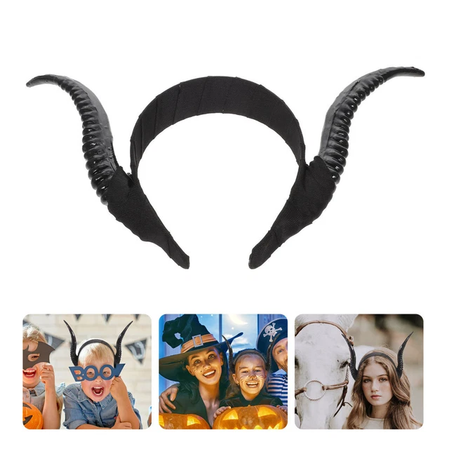DEVIL HORN HEADBAND 31X13CM Plastic Women's Black Horns Headpiece £10. ...