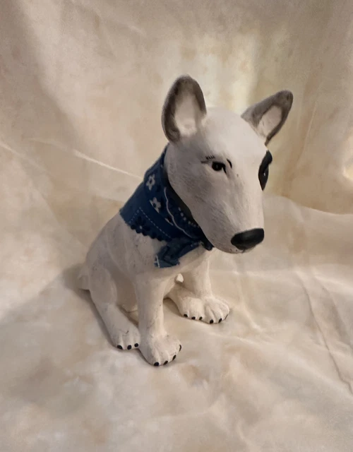 VINTAGE 1980'S SPUDS Mackenzie 5" Ceramic Bull Terrier Statue Budweiser ...