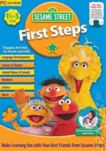 SESAME STREET FIRST Steps PC CD Rom Educational Game - FAST FREE ...