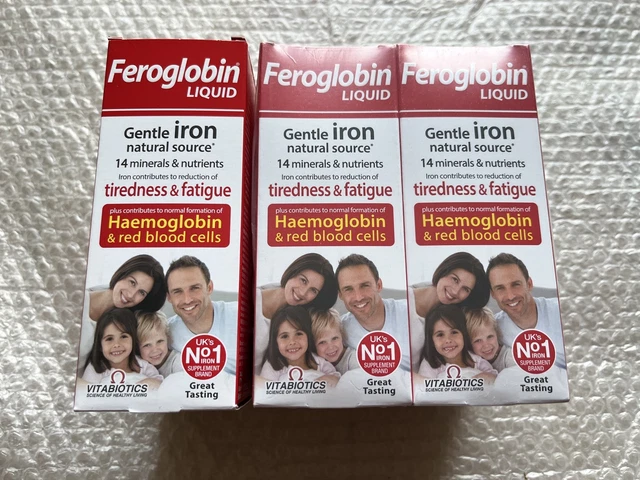 VITABIOTICS FEROGLOBIN LIQUID Iron 200ml x 6 bottles RRP £36.90 £18.27 ...