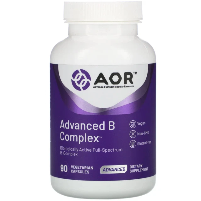 ADVANCED ORTHOMOLECULAR RESEARCH AOR, Advanced B Complex, 90 Vegetarian ...