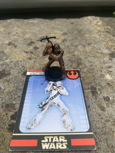STAR WARS MINIATURES - Chewbacca rebel hero 45/60 Card WOTC 2005 Wookie ...