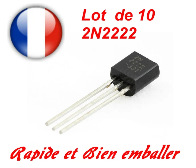 10X TRANSISTOR NPN 2N2222A Blíster con Etiqueta Electronica, Arduino ...
