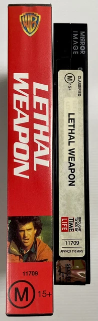 LETHAL WEAPON VHS Mel Gibson Video Cassette Tape Black Small Box PAL ...