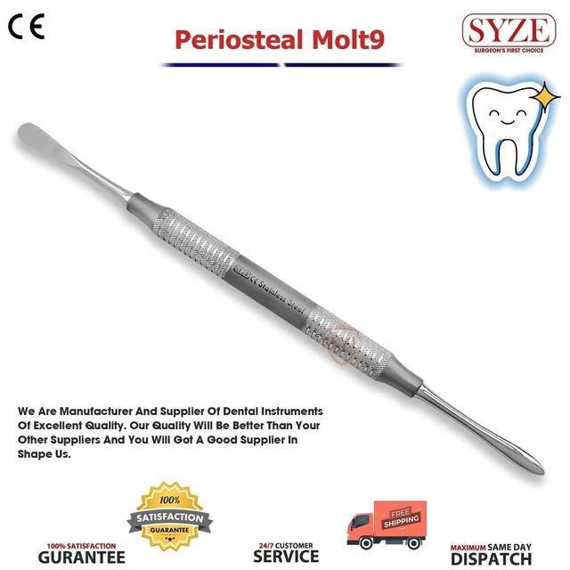 SURGICAL PERIOSTEAL ELEVATOR Molt 9 Gingival Tissue Implant Instrument ...