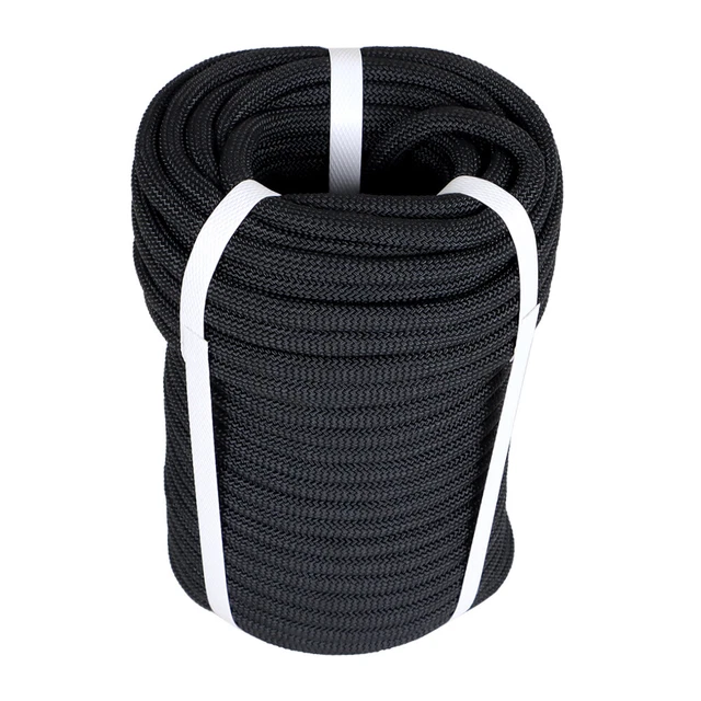 3/8 &X 100' BLACK Braided Polyester Arborist Rigging Rope Garden ...