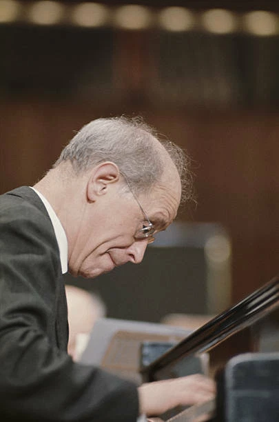 PIANIST RUDOLF SERKIN With English Conductor Colin Davis 1970 OLD PHOTO ...
