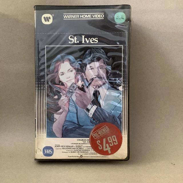 ST. IVES RARE Warner Clamshell 1976 VHS Charles Bronson Jacqueline ...