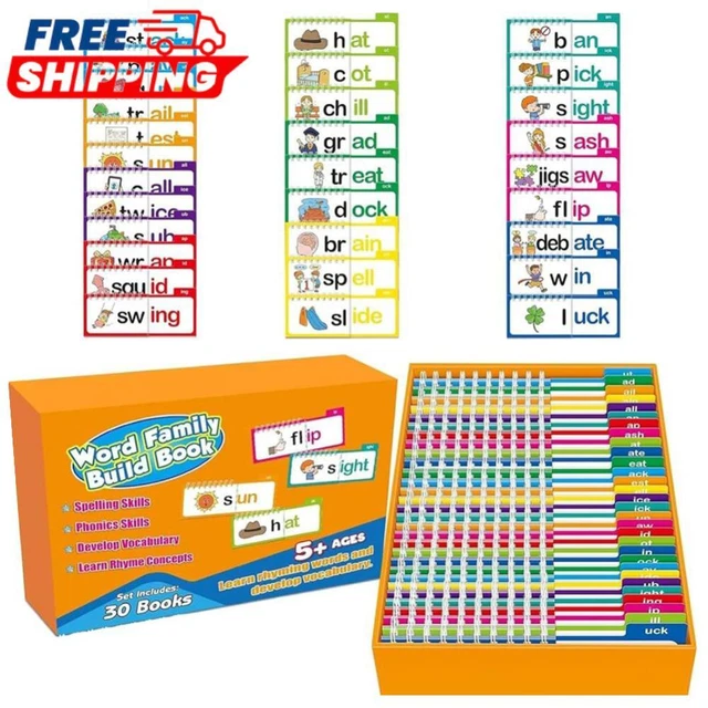 CVC WORD FLIP Chart Vowel Word Flashcards Interactive Word Builder Game ...